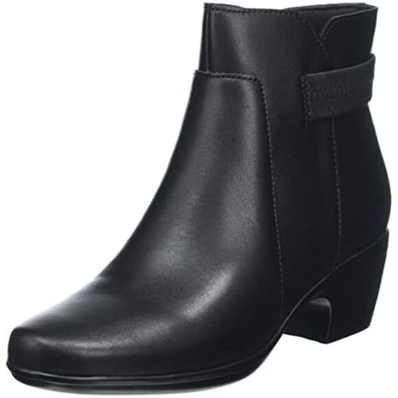 Clarks | Shoes | Clarks Womens Emily 2 Holly Black Ankle Boots Size 6m ...
